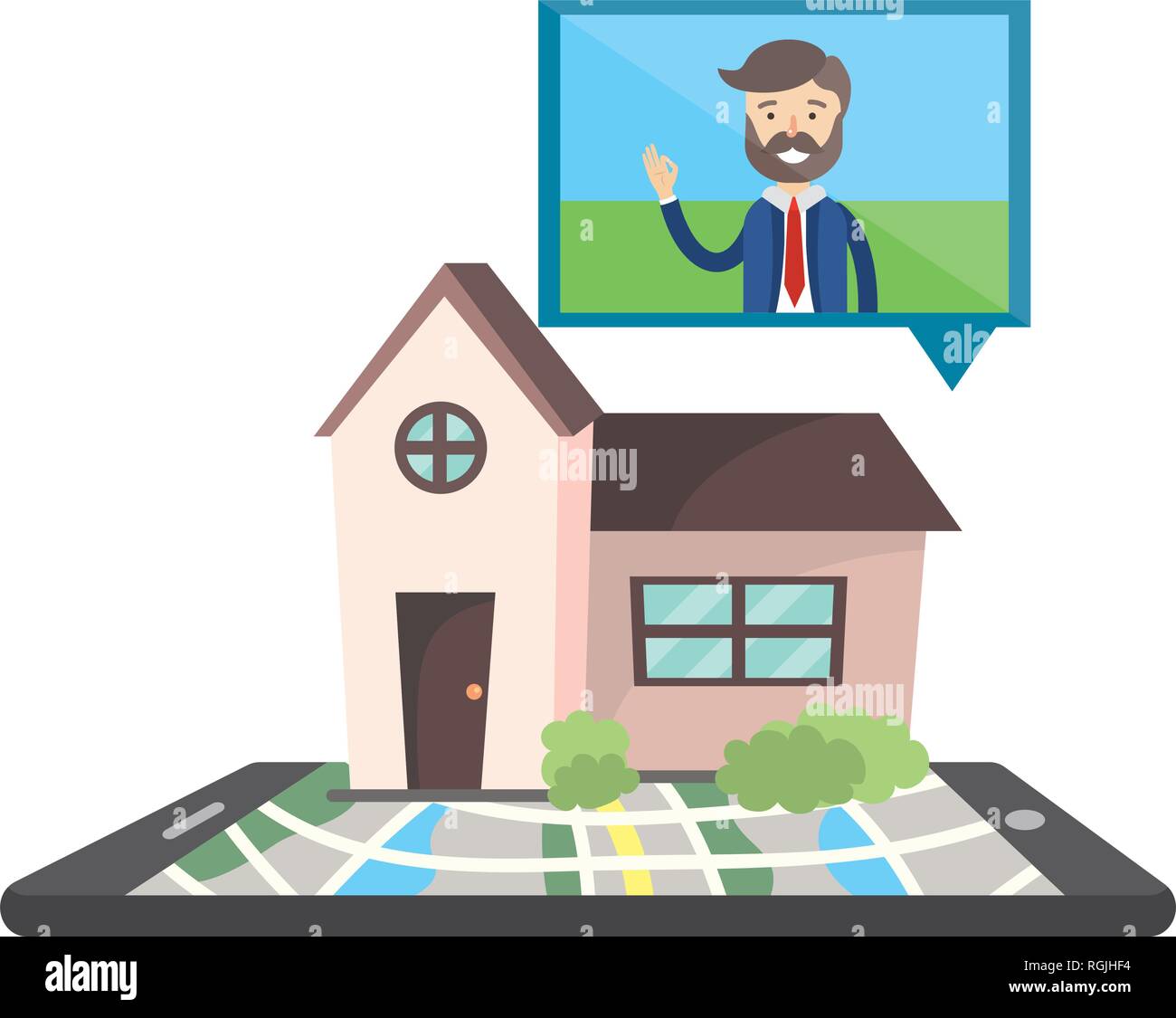 real state agent cartoon Stock Vector Image & Art - Alamy