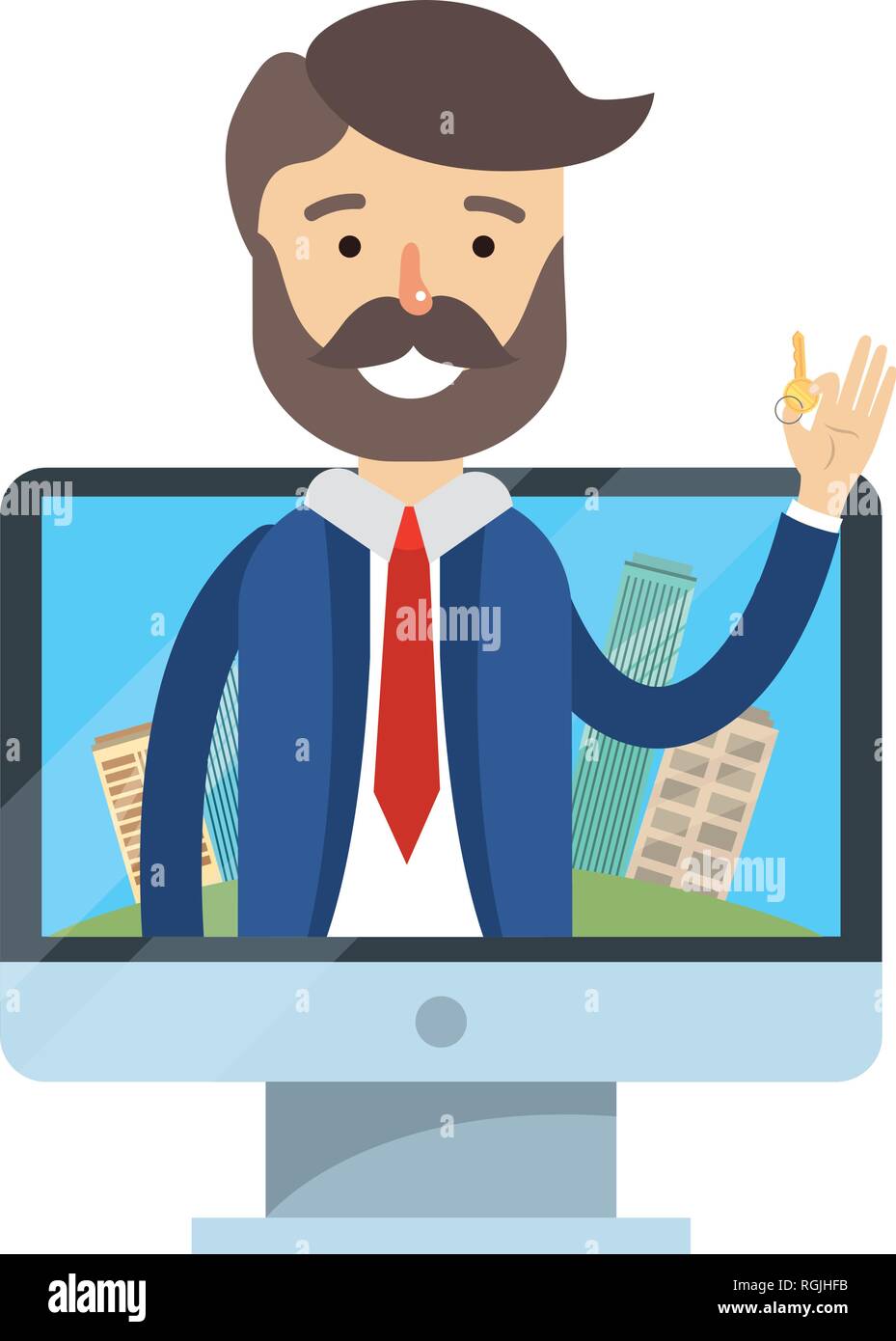 real state agent cartoon Stock Vector Image & Art - Alamy