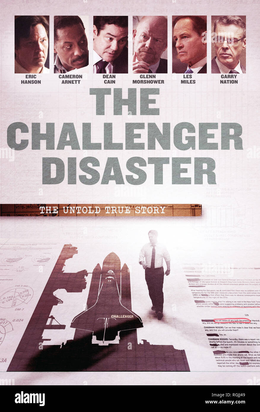 THE CHALLENGER DISASTER, poster, top from left: Eric Hanson, Cameron ...