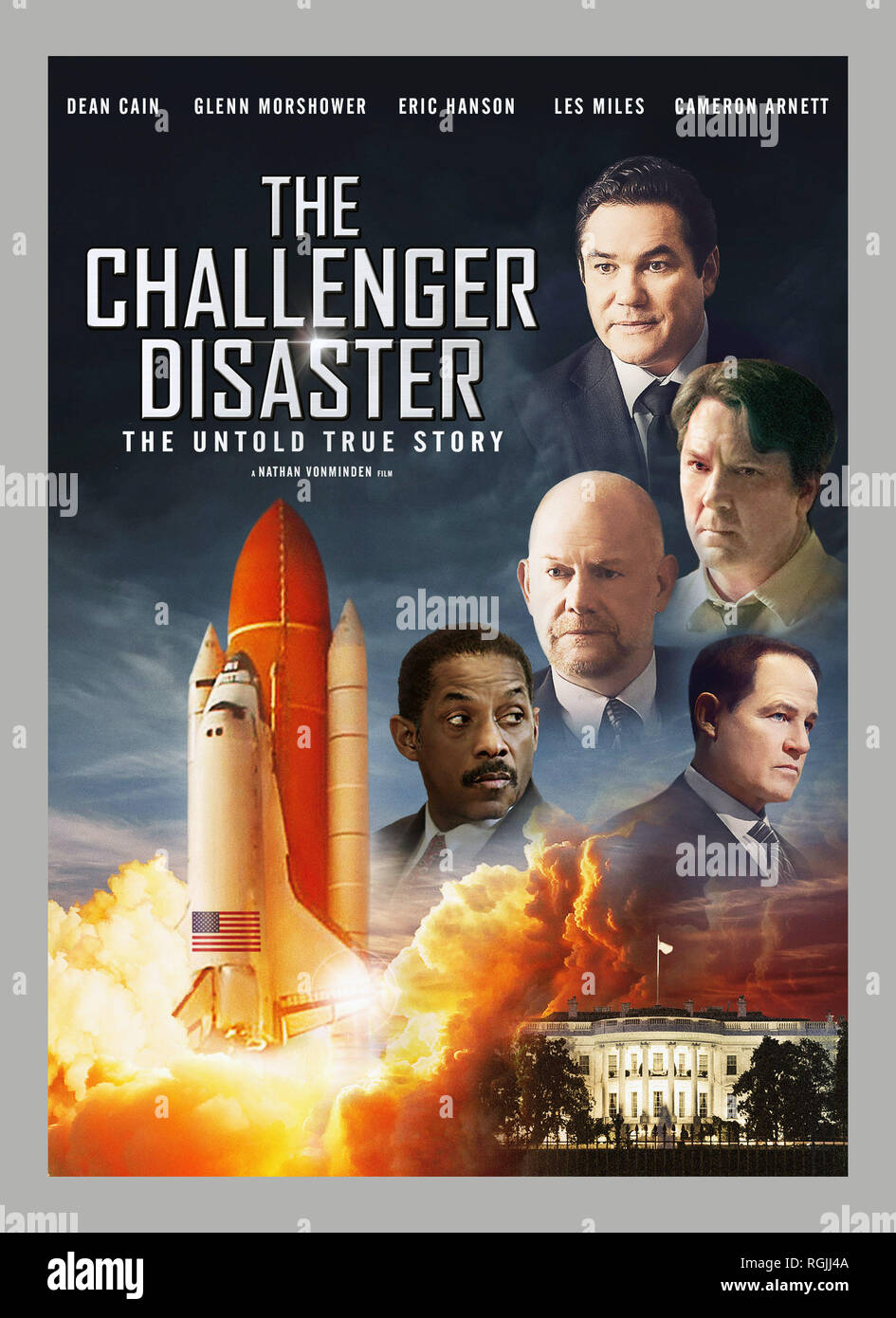THE CHALLENGER DISASTER, poster, from top: Dean Cain, Eric Hanson ...