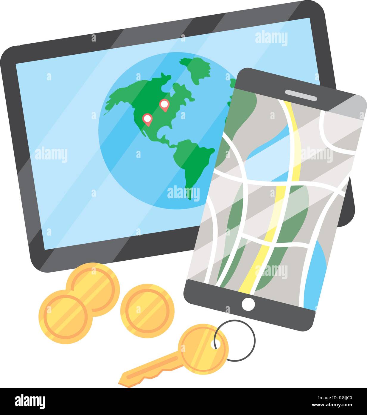 technology smartphone cartoon Stock Vector Image & Art - Alamy