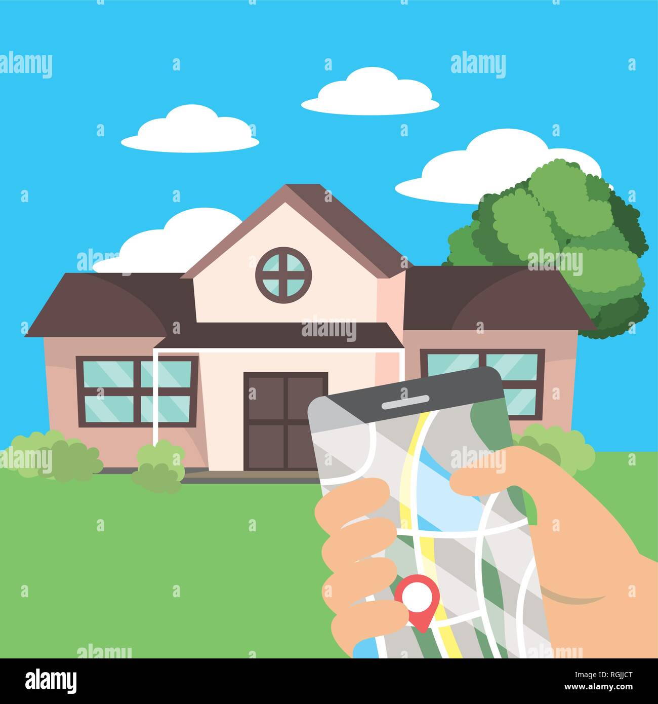 real state cartoon Stock Vector Image & Art - Alamy