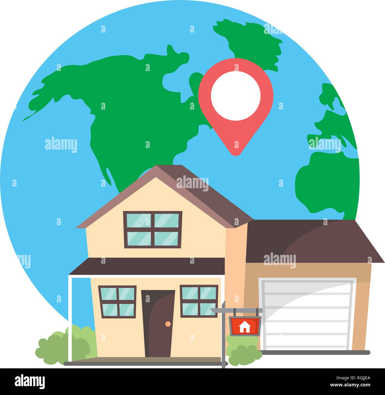 real state cartoon Stock Vector Image & Art - Alamy