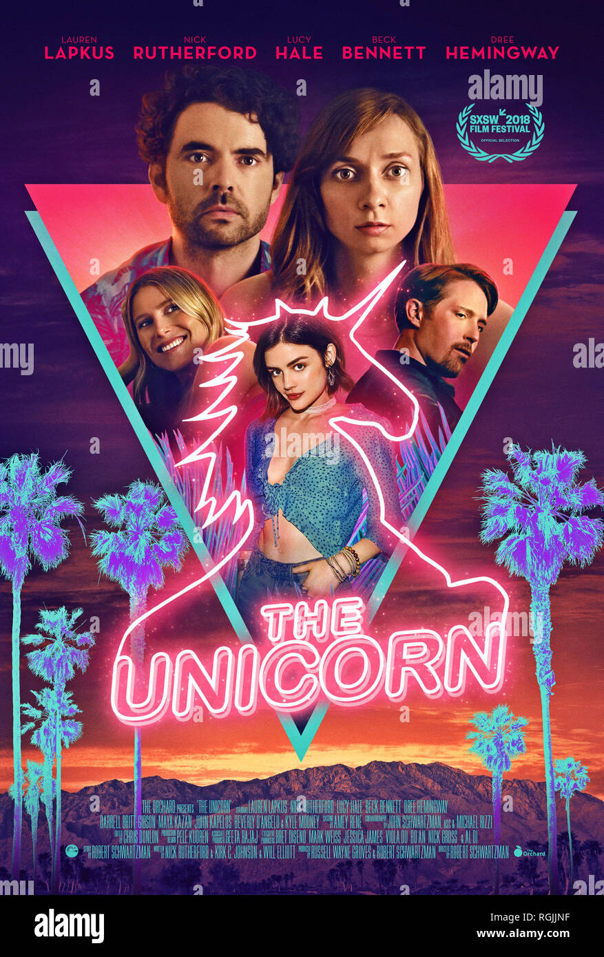 THE UNICORN, US poster, clockwise from top left: Nicholas Rutherford ...