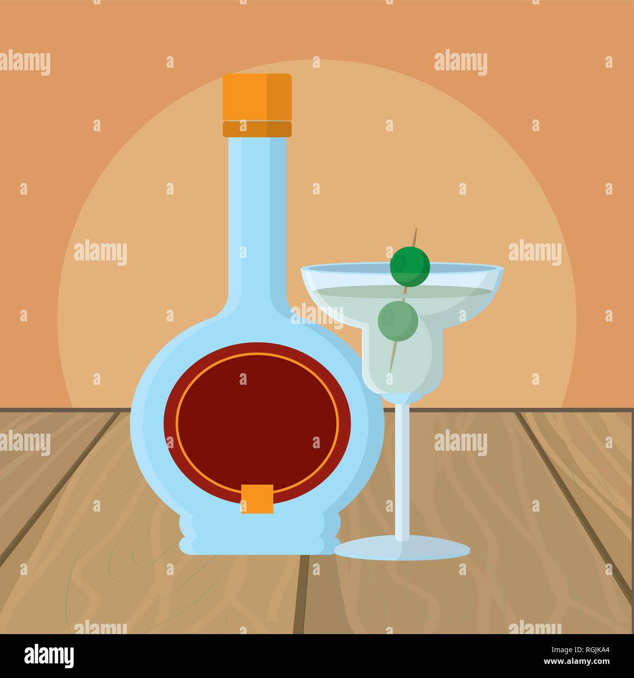 alcoholic drink cartoon Stock Vector Image & Art - Alamy