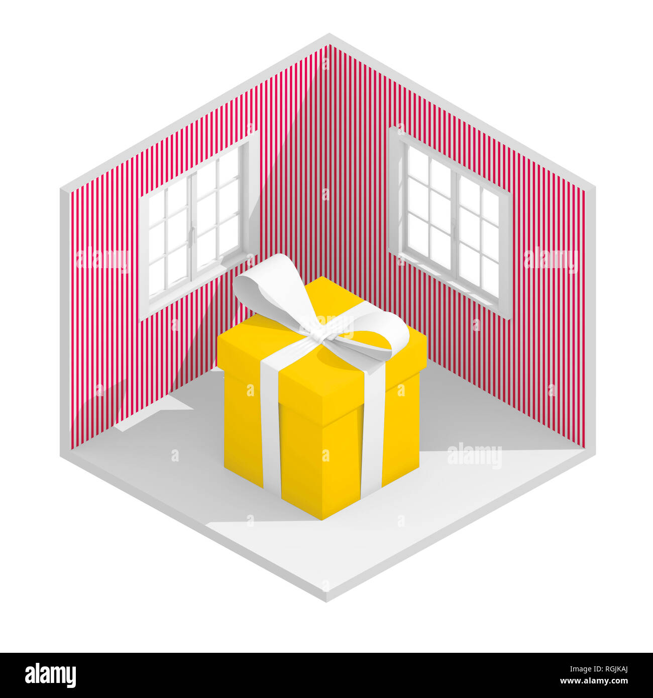 3d isometric gift box hi-res stock photography and images - Alamy