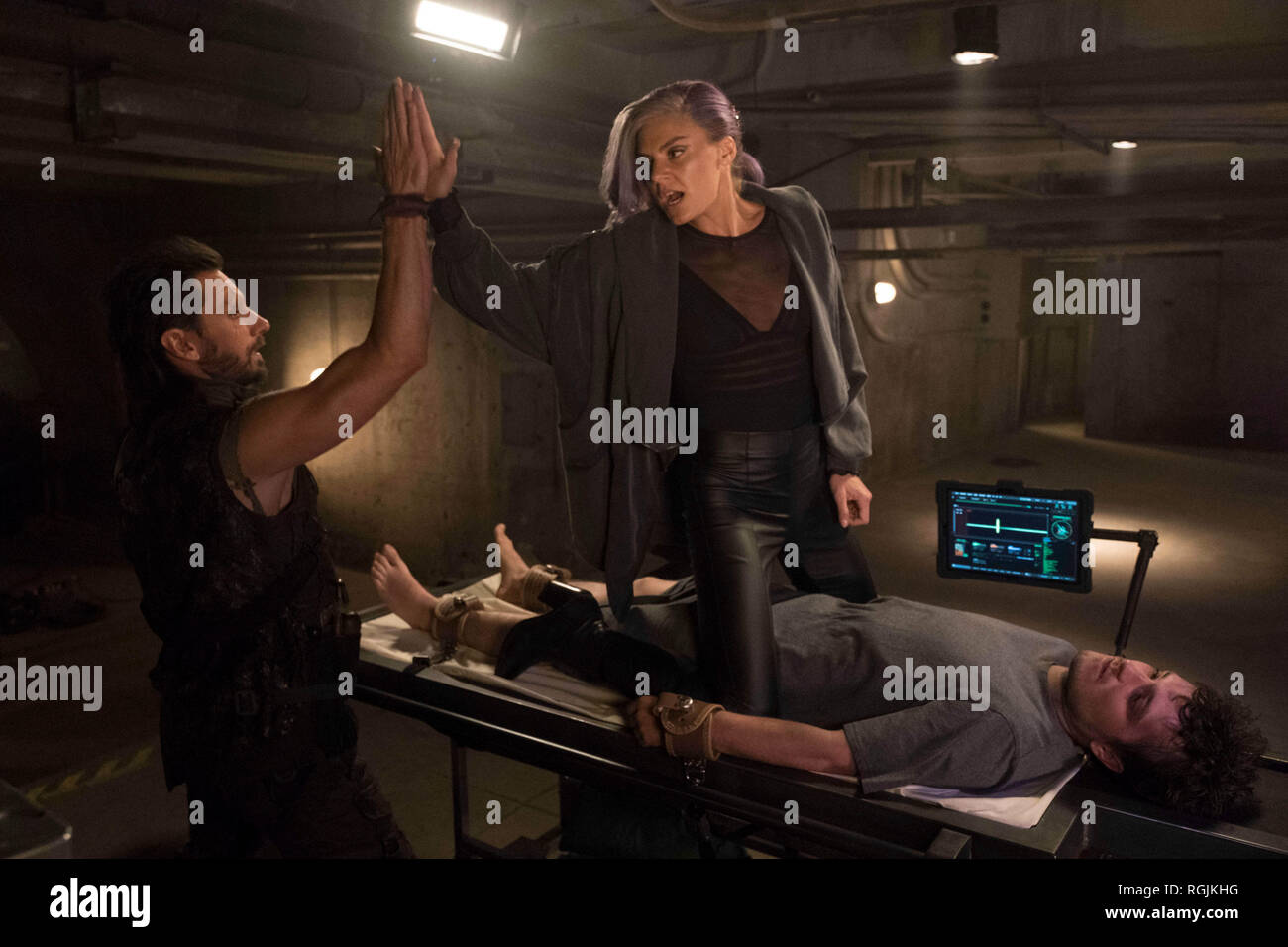 FUTURE MAN, from left: Derek Wilson, Eliza Coupe, Josh Hutcherson, 'J1 ...