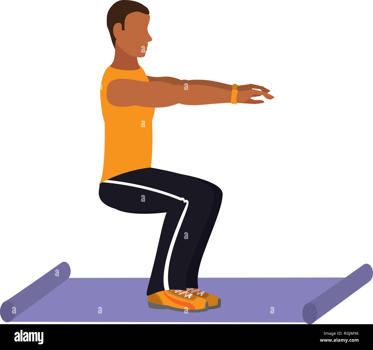 fit man doing exercise Stock Vector Image & Art - Alamy