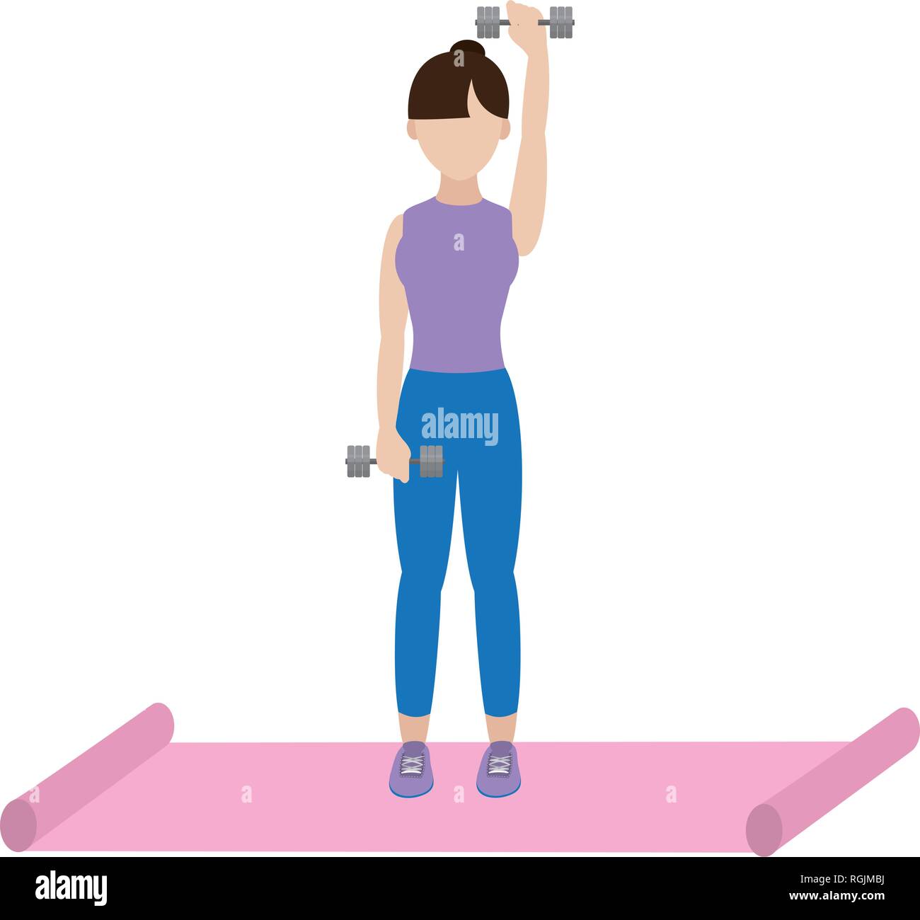 Fitness athletic adult woman doing Stock Vector Images - Alamy
