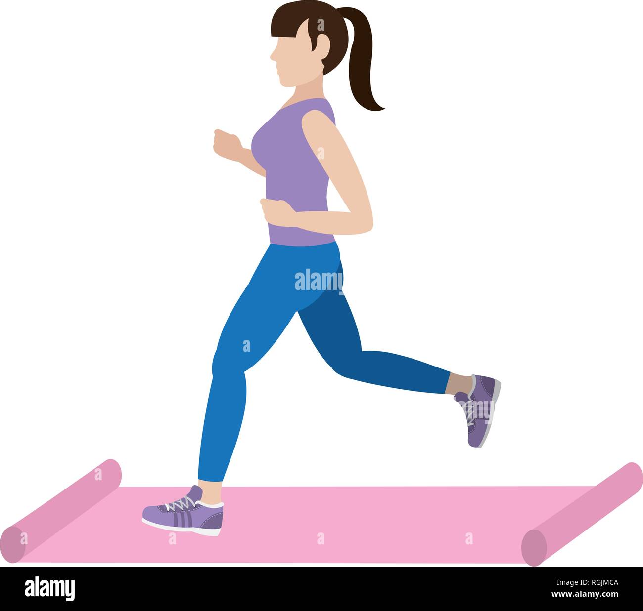 Attractive fit young woman stretching Stock Vector Images - Alamy