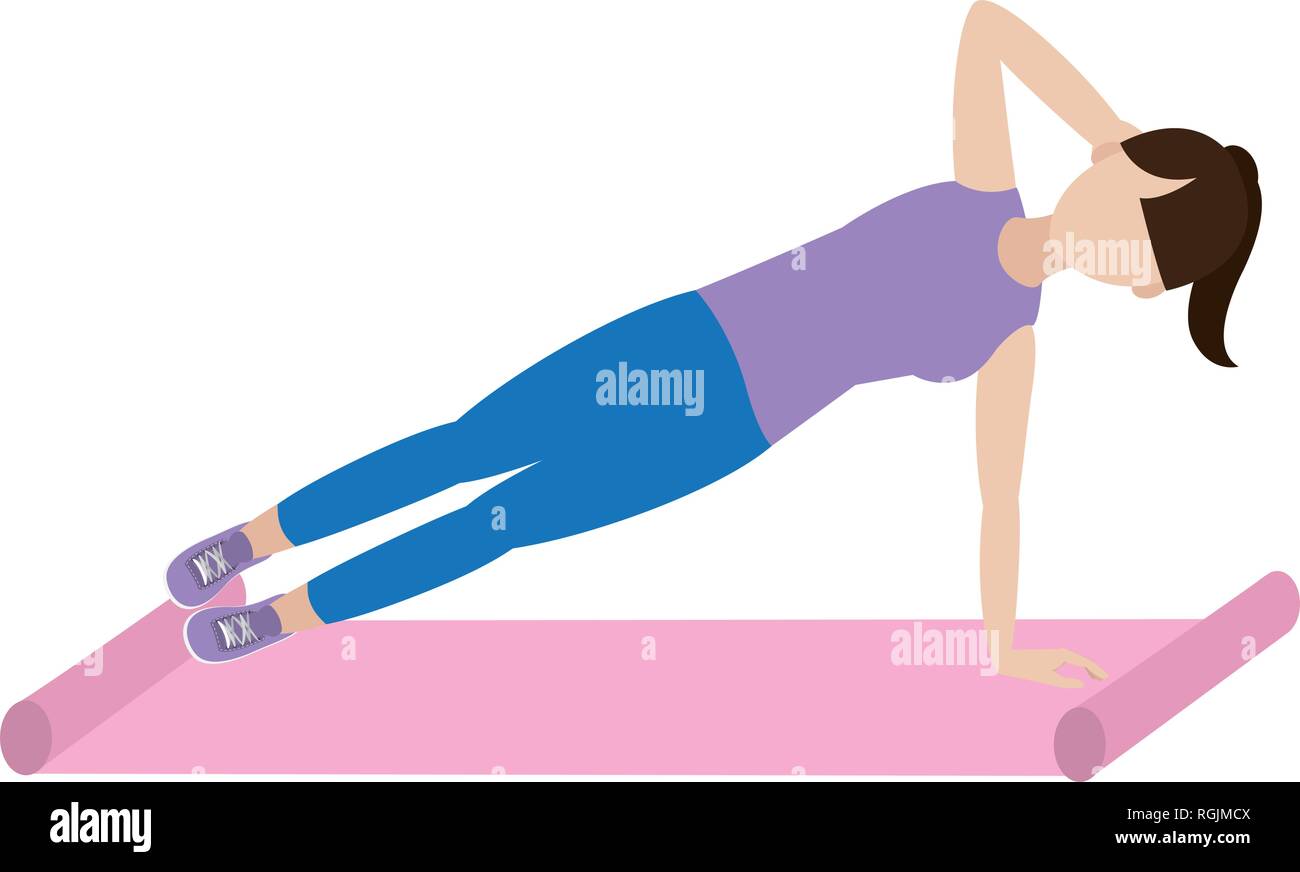 Attractive fit young woman stretching Stock Vector Images - Alamy