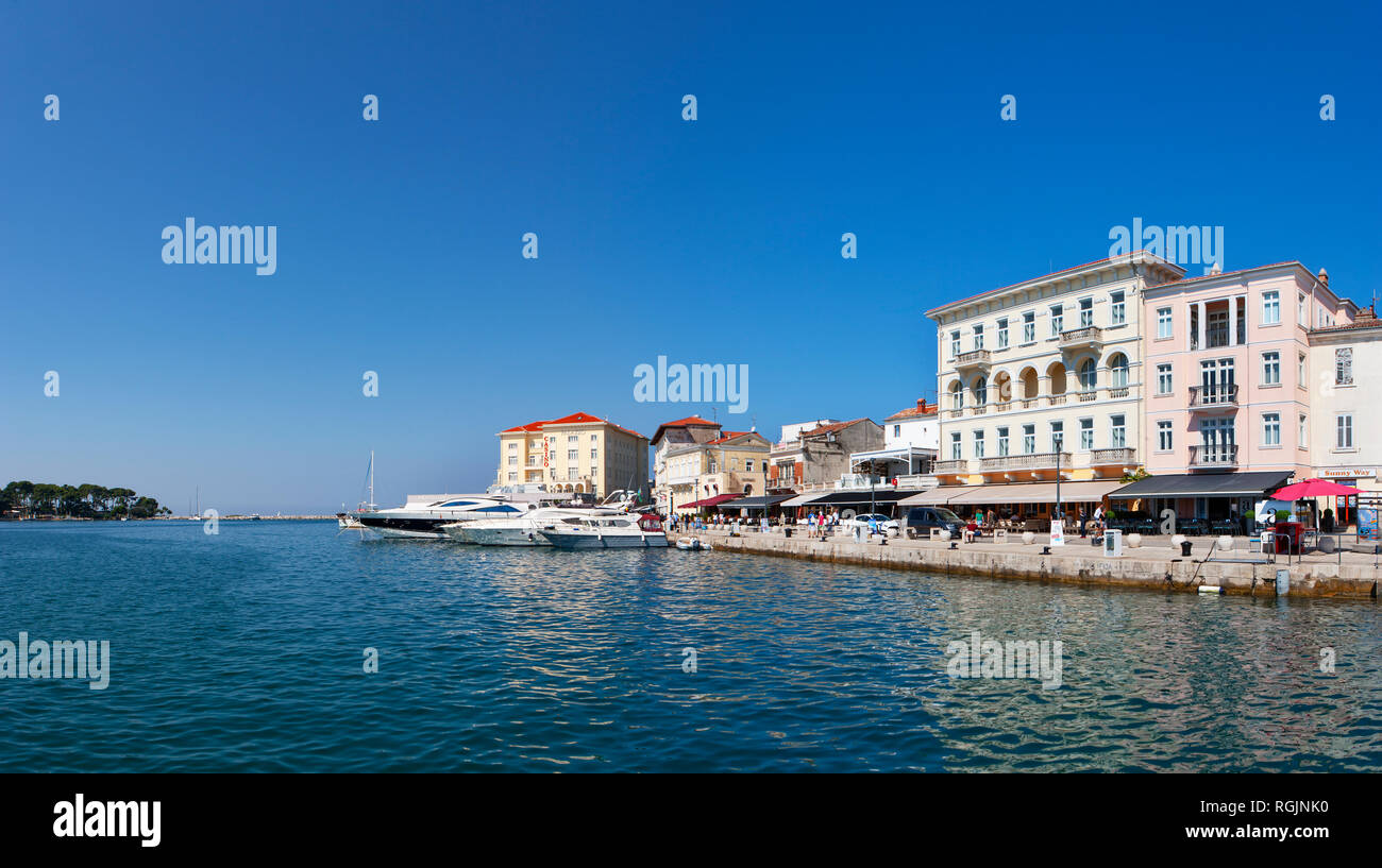 Croatia, Istria, Porec, Old town at harbour Stock Photo - Alamy