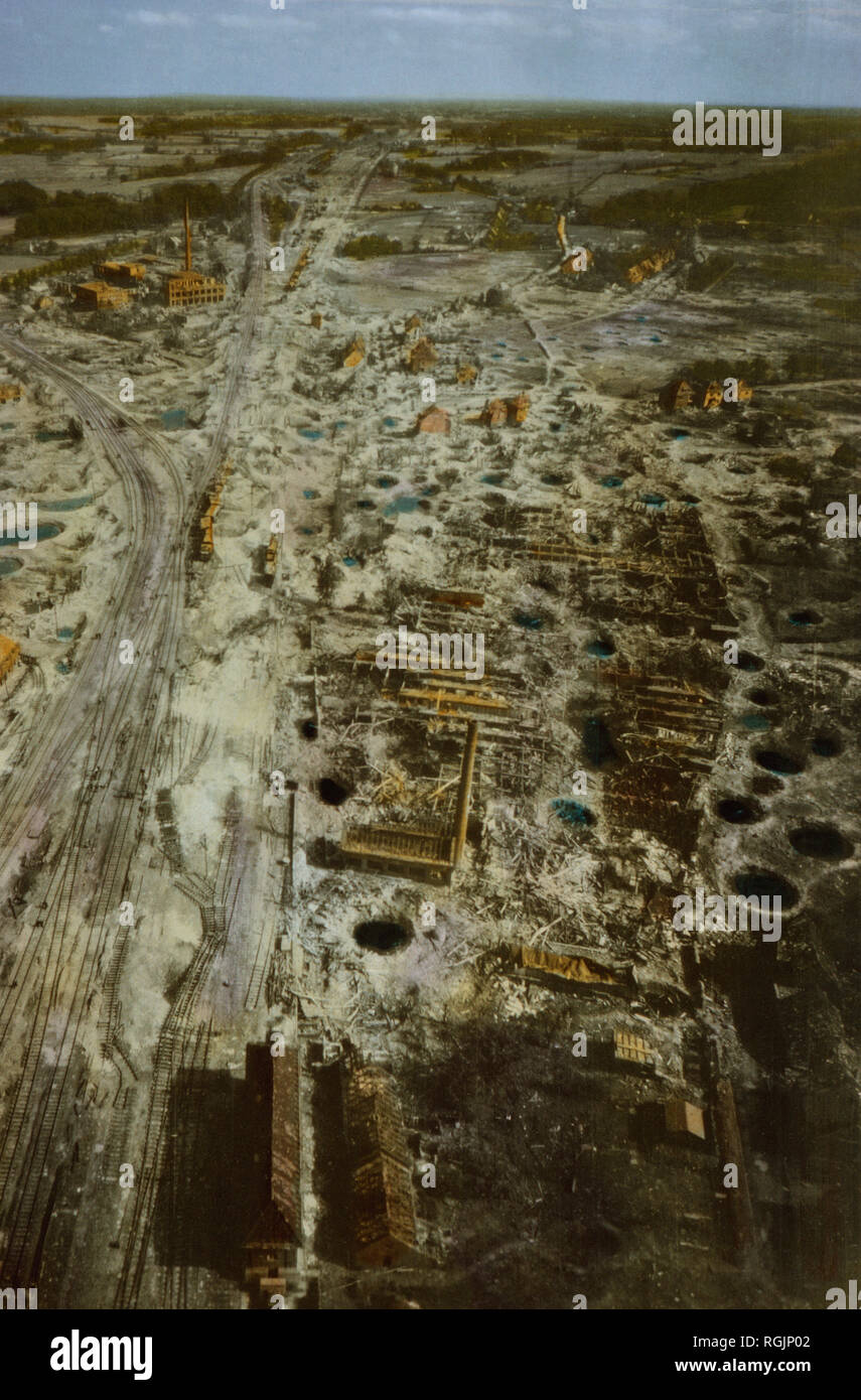 Destroyed Rail Yard, Rheine, Germany, Rhineland Campaign, 1945 Stock ...