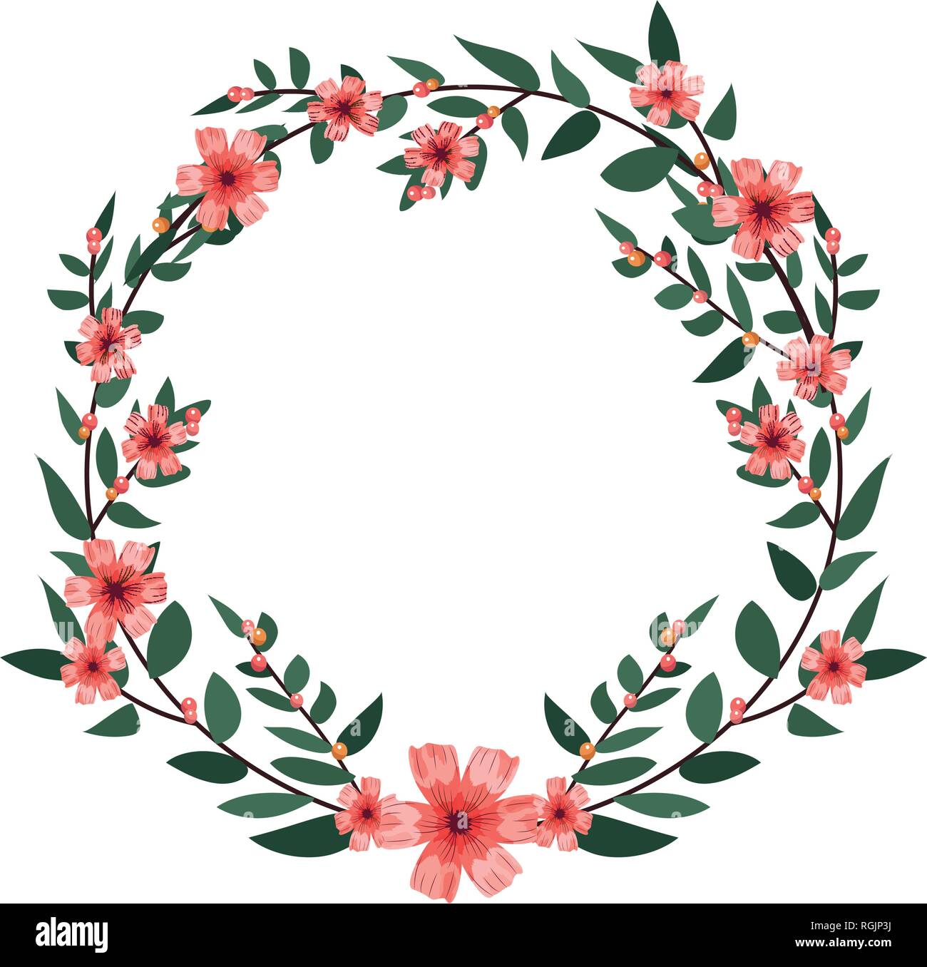 flower round arrangement Stock Vector Image & Art - Alamy