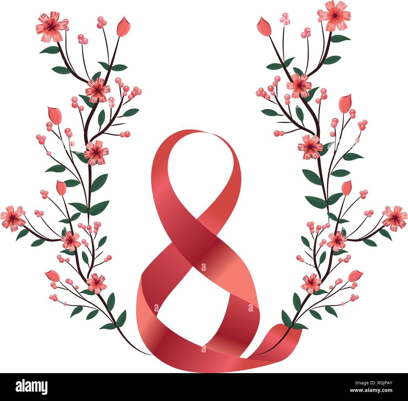 number eight ribbon Stock Vector Image & Art - Alamy
