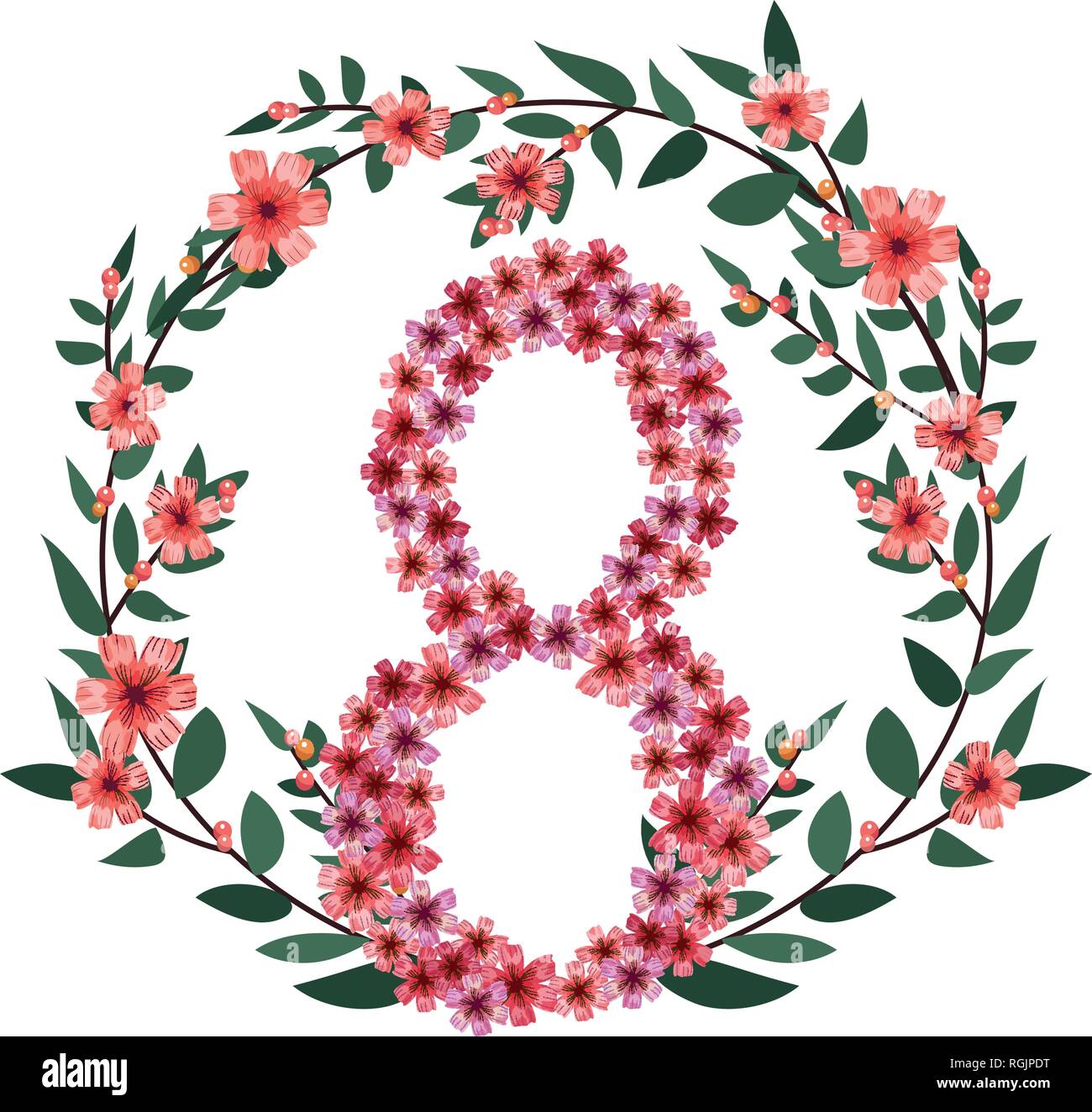 Eight flowers Stock Vector Images - Alamy