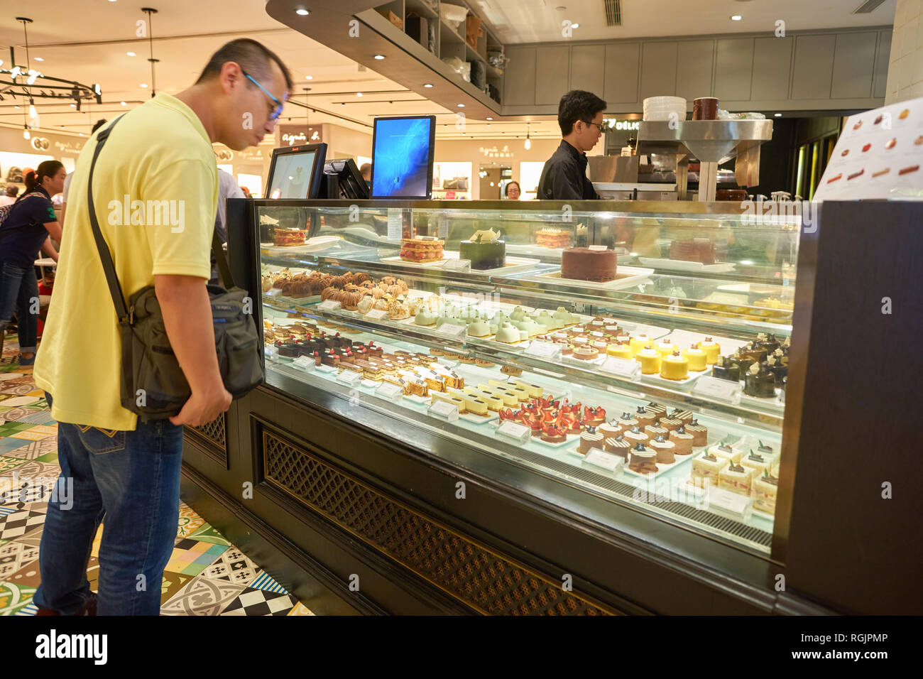 HONG KONG - CIRCA NOVEMBER, 2016: Agnes b. cafe at New Town Plaza in ...