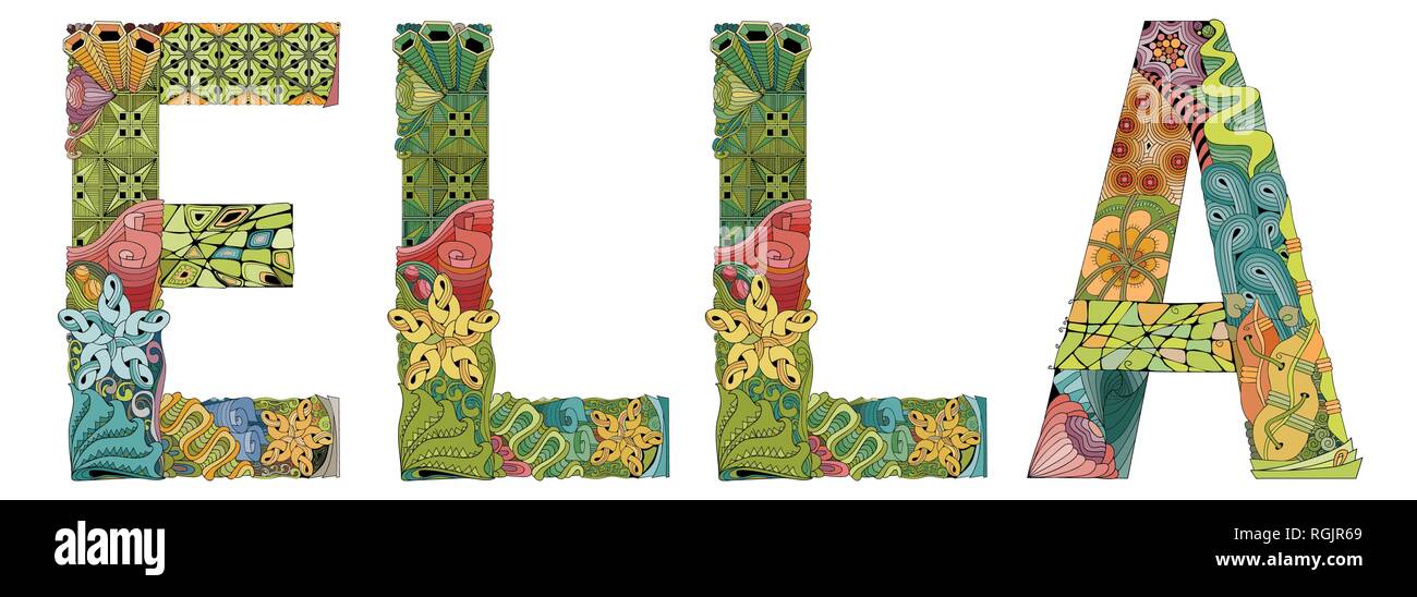 Ella doodle Stock Vector Images - Alamy