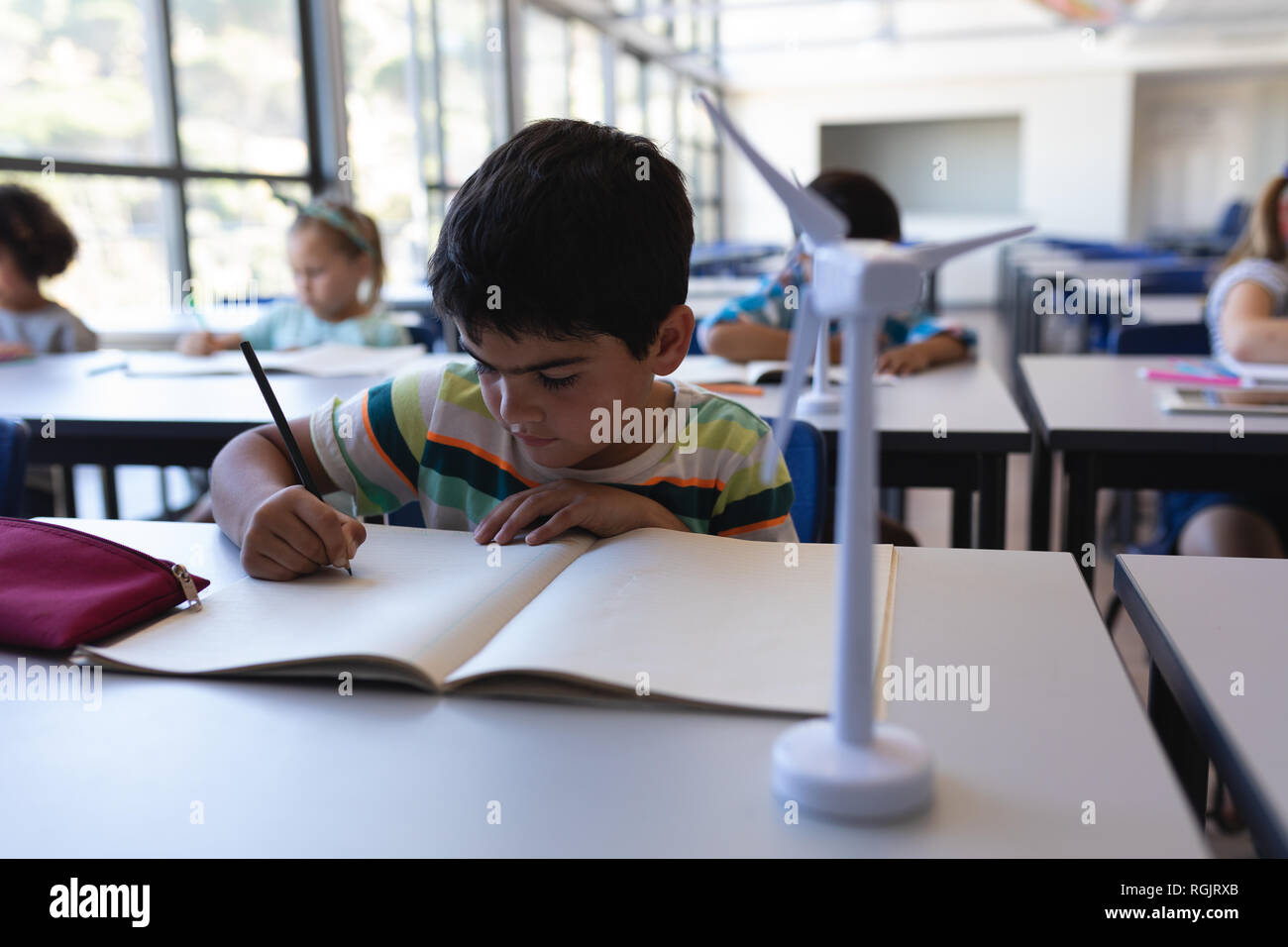 School boy and girl coloring hi-res stock photography and images - Alamy