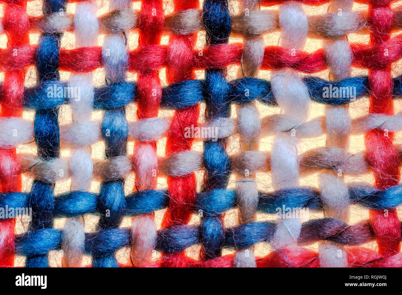 Colorful coarse woven cloth Stock Photo - Alamy