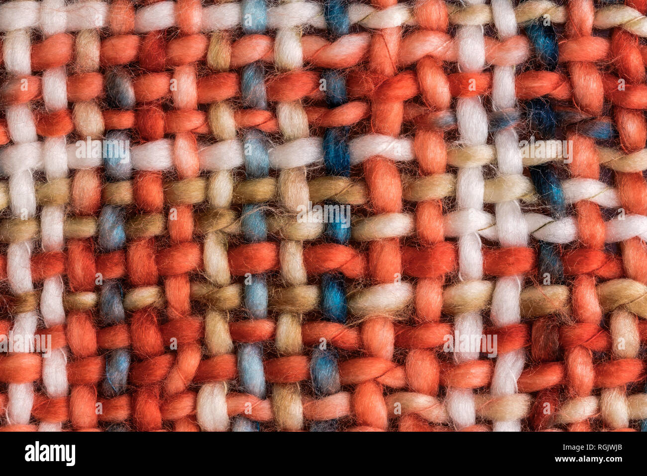 Colorful coarse woven cloth Stock Photo - Alamy