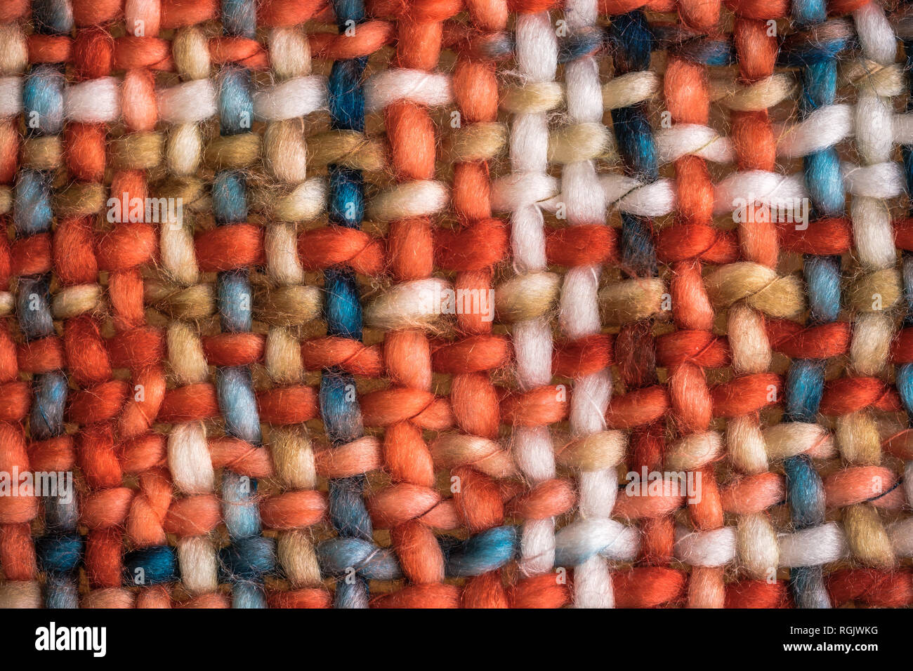 Colorful coarse woven cloth Stock Photo - Alamy