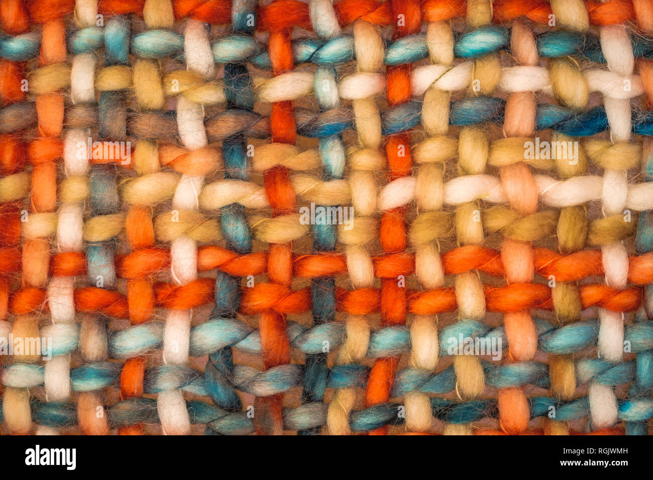 Colorful coarse woven cloth Stock Photo - Alamy
