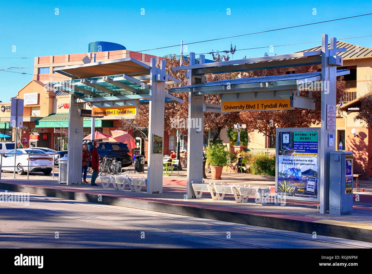 Tram stop on University/Tyndall just outside the West gate of the ...