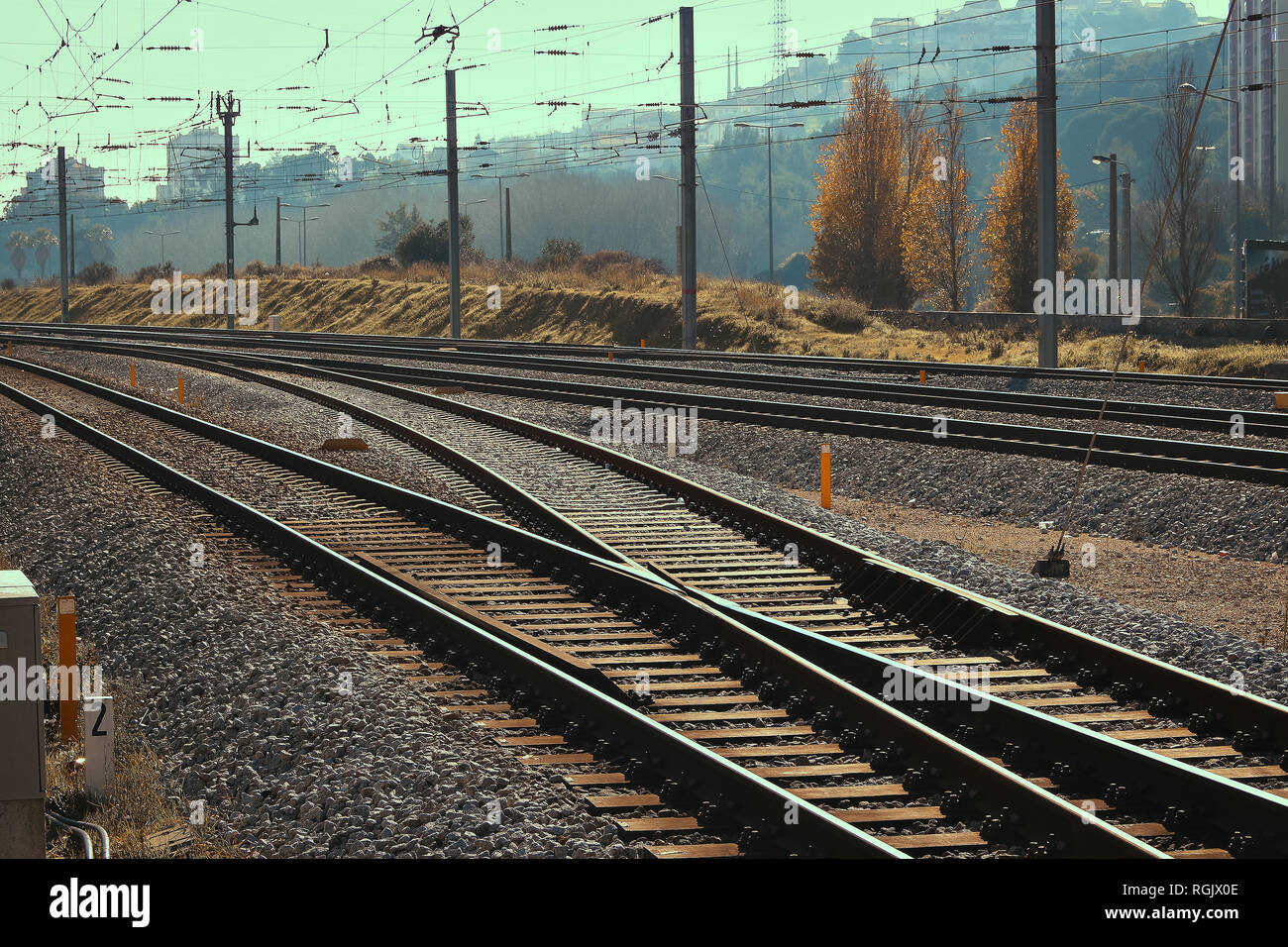 Train railroad, transportation, background Stock Photo - Alamy
