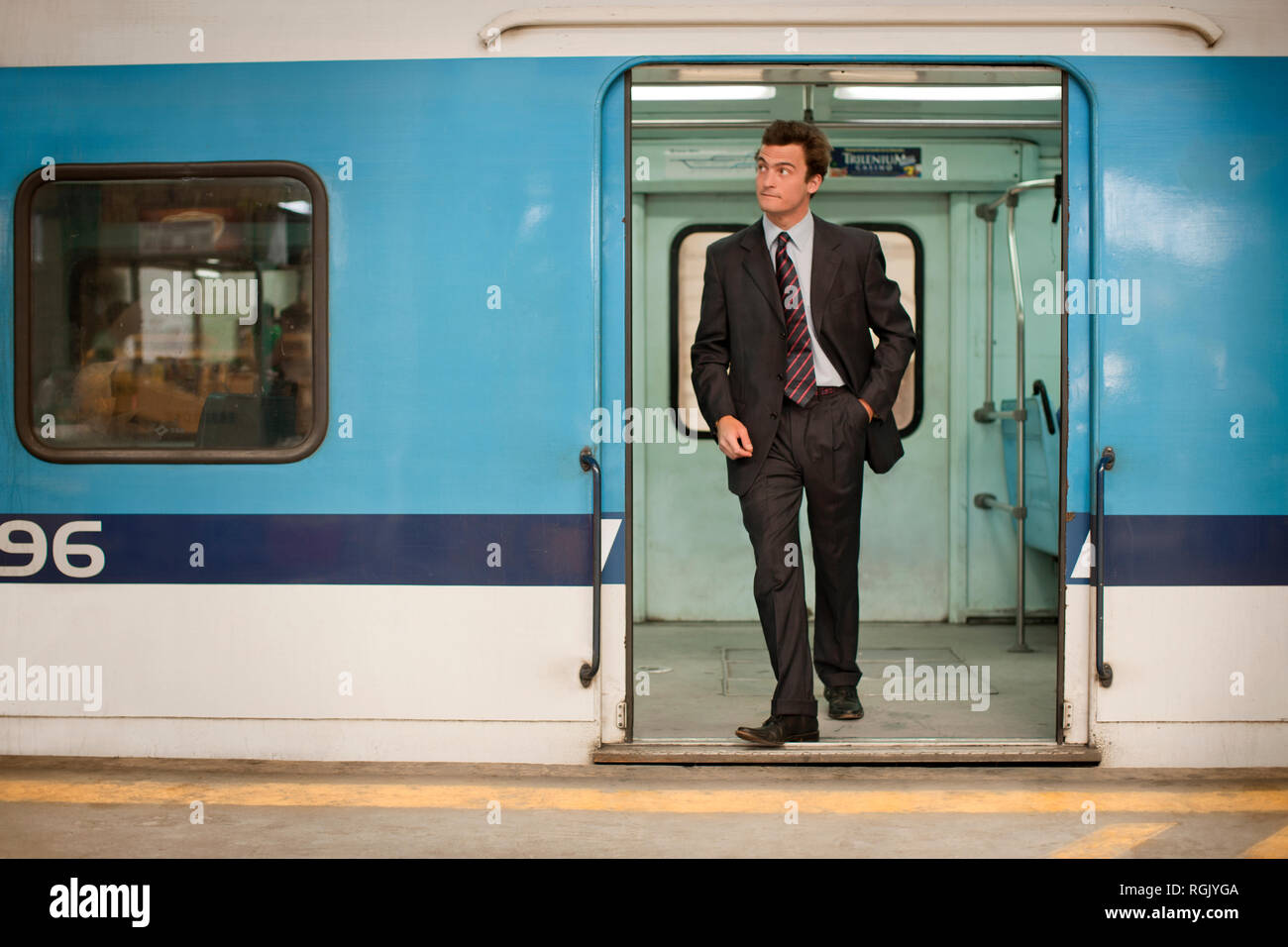 Off a train hi-res stock photography and images - Alamy