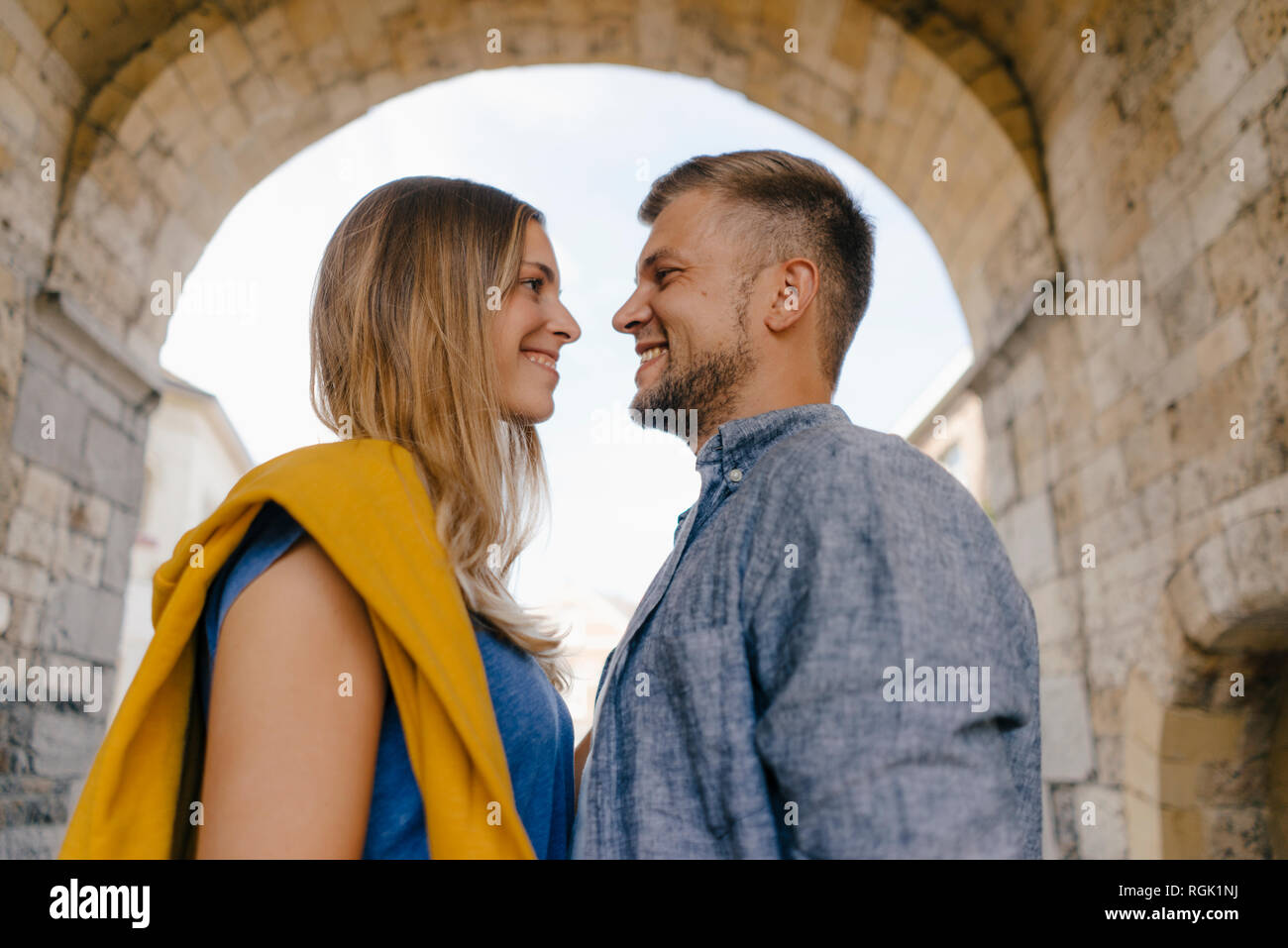 Smile at each other hi-res stock photography and images - Alamy