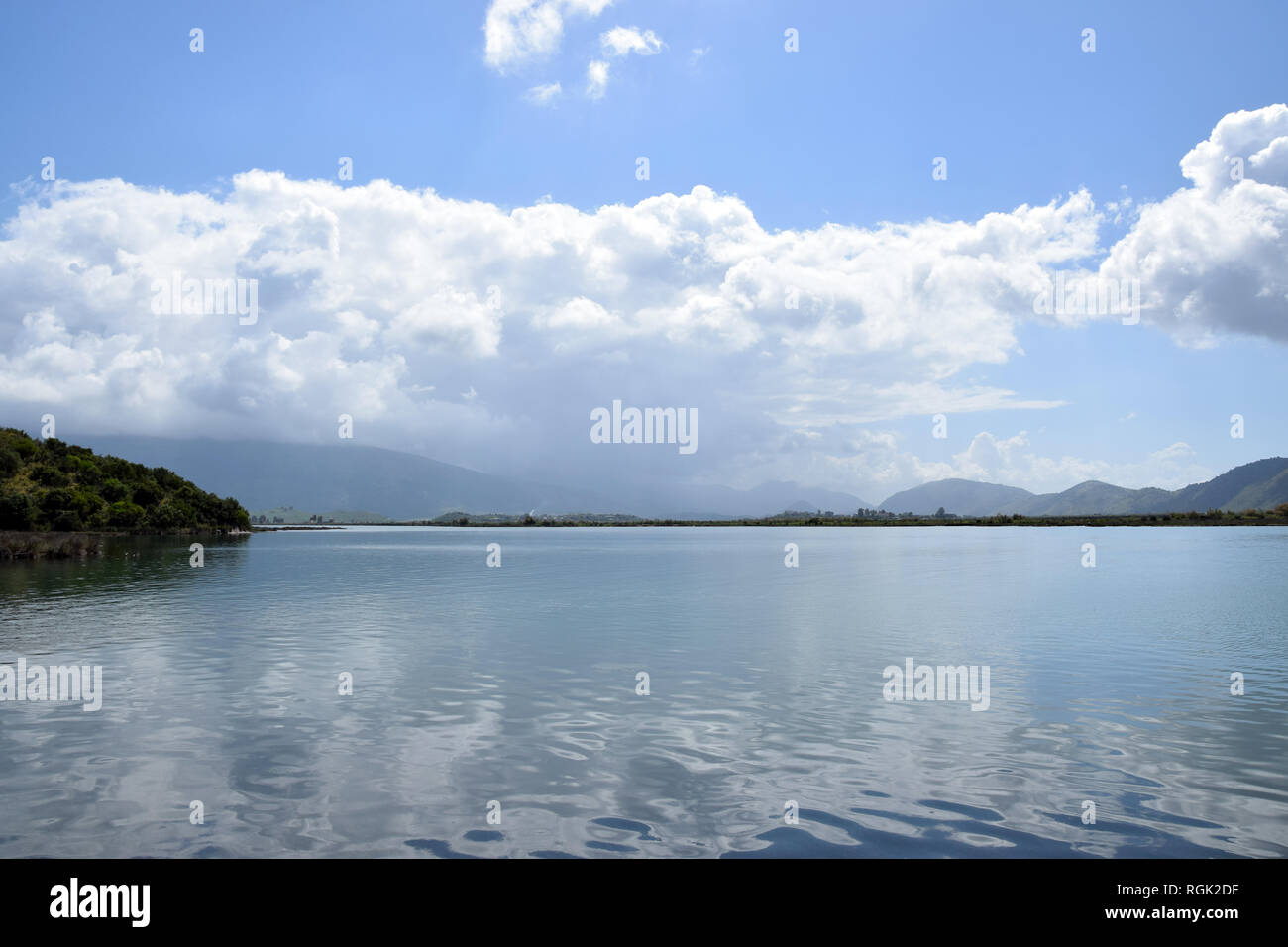 Lake Butrint, Vivari channel in Buthrotum, Albania Stock Photo - Alamy