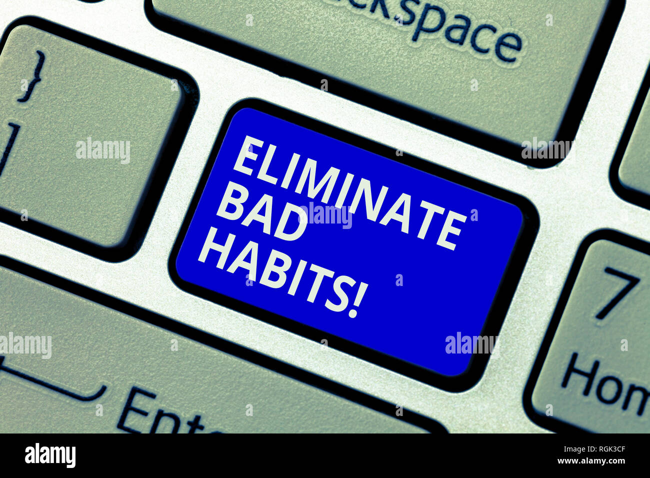 Text sign showing Eliminate Bad Habits. Conceptual photo To stop a ...