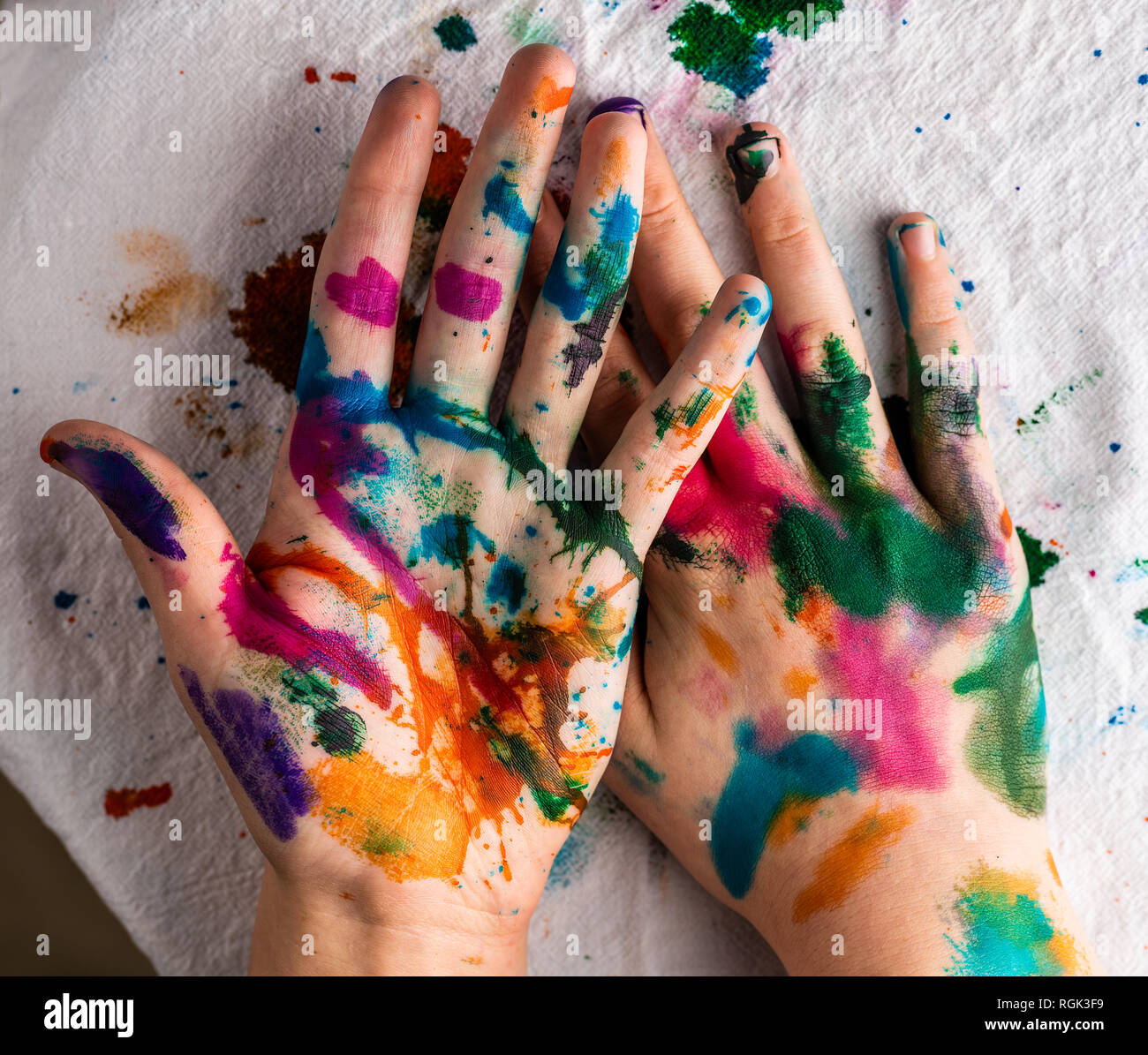 Finger paint fun hi-res stock photography and images - Alamy