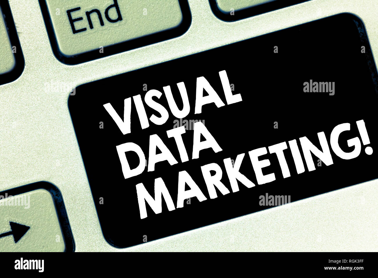 Conceptual hand writing showing Visual Data Marketing. Business photo ...