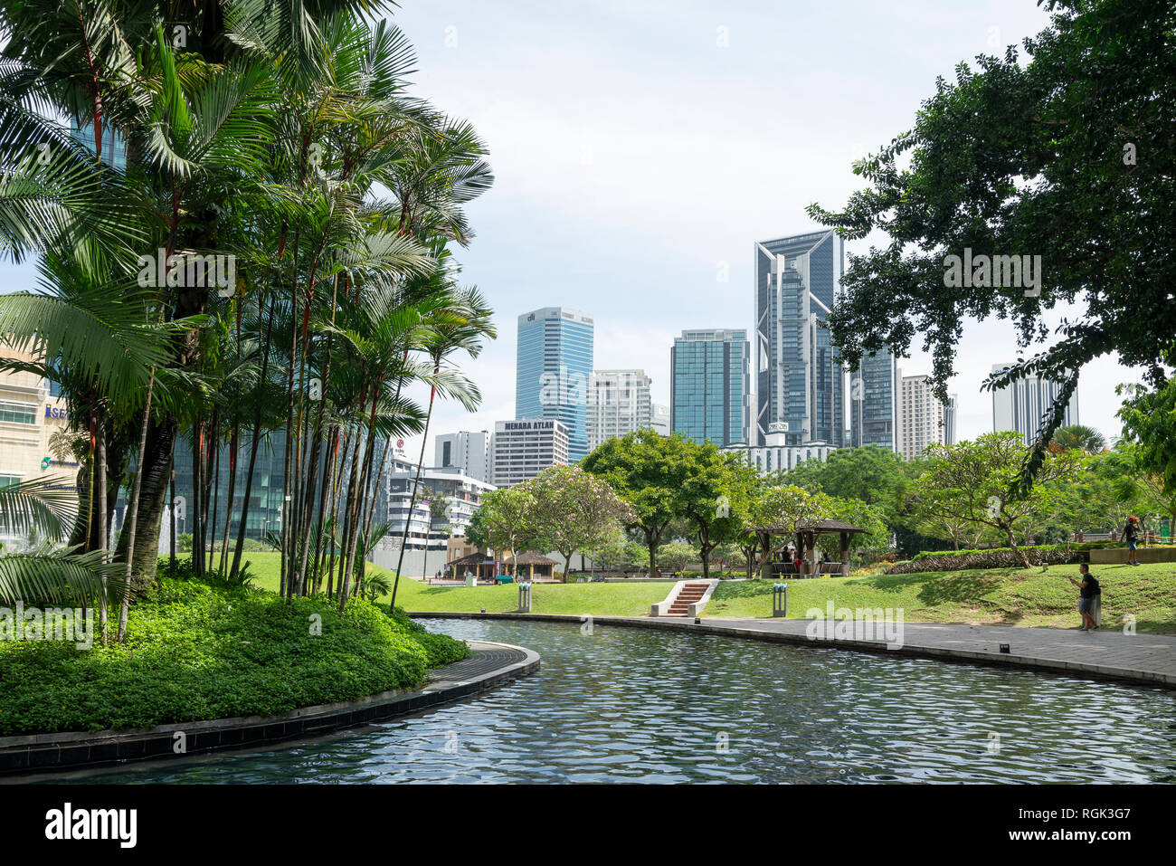 the lake in the KLCC park in Kuala Lumpur, Malaysia Stock Photo - Alamy