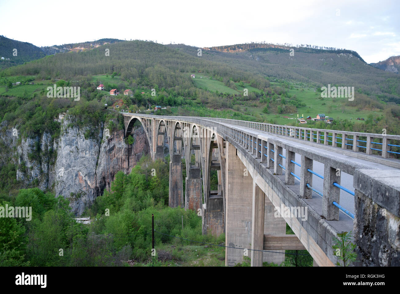 "Đurđevića Tara Bridge" - concrete Tara Bridge in north Montenegro ...