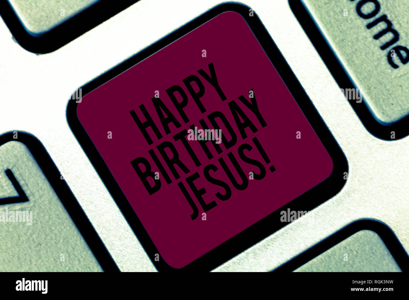 Handwriting text writing Happy Birthday Jesus. Concept meaning ...