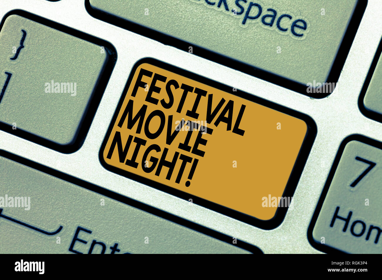 Word writing text Festival Movie Night. Business concept for analysisy ...