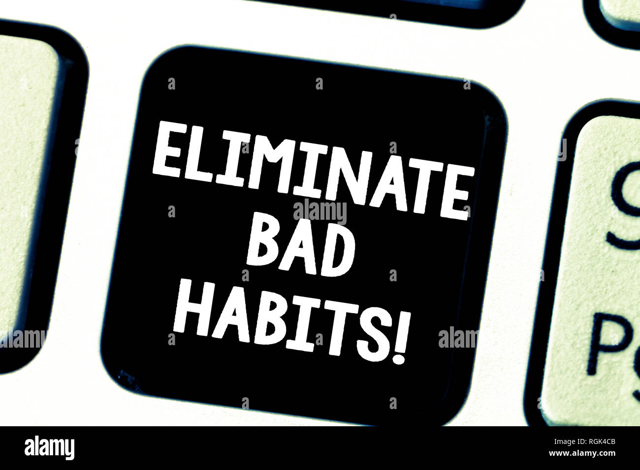 Word writing text Eliminate Bad Habits. Business concept for To stop a ...