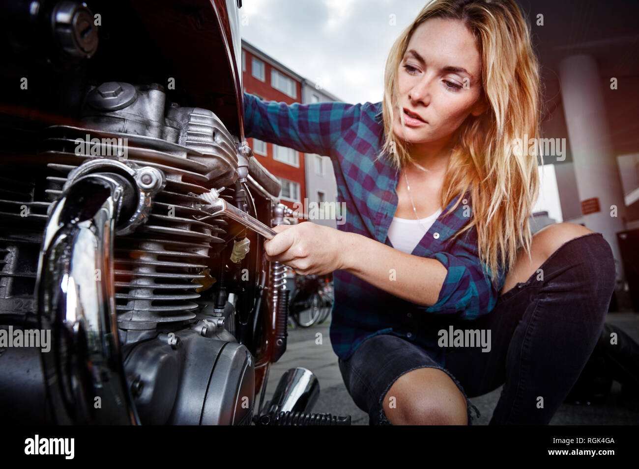 Daylight motorcycle town hi-res stock photography and images - Alamy
