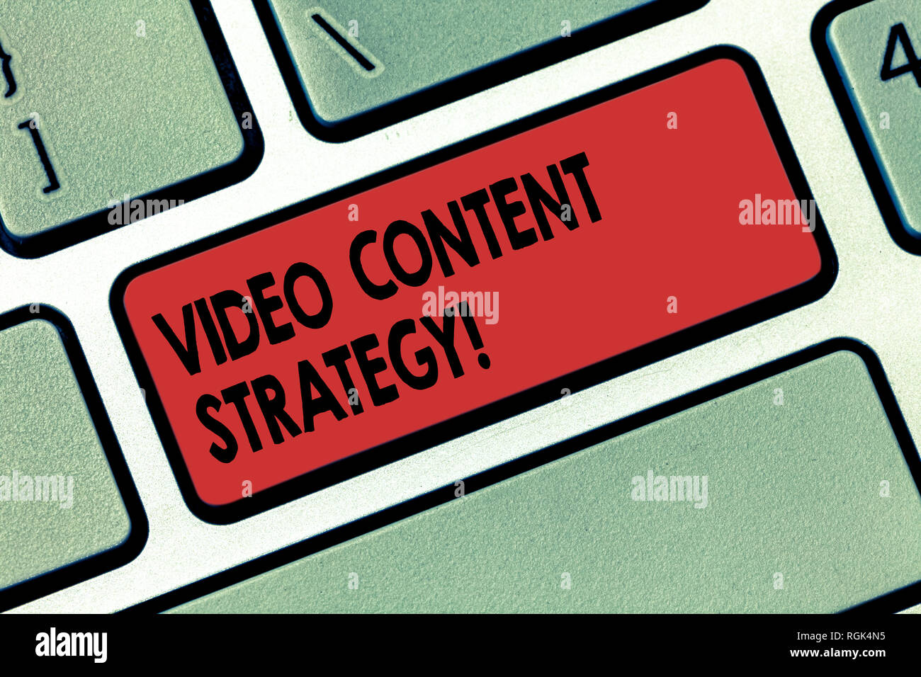 Writing note showing Video Content Strategy. Business photo showcasing ...