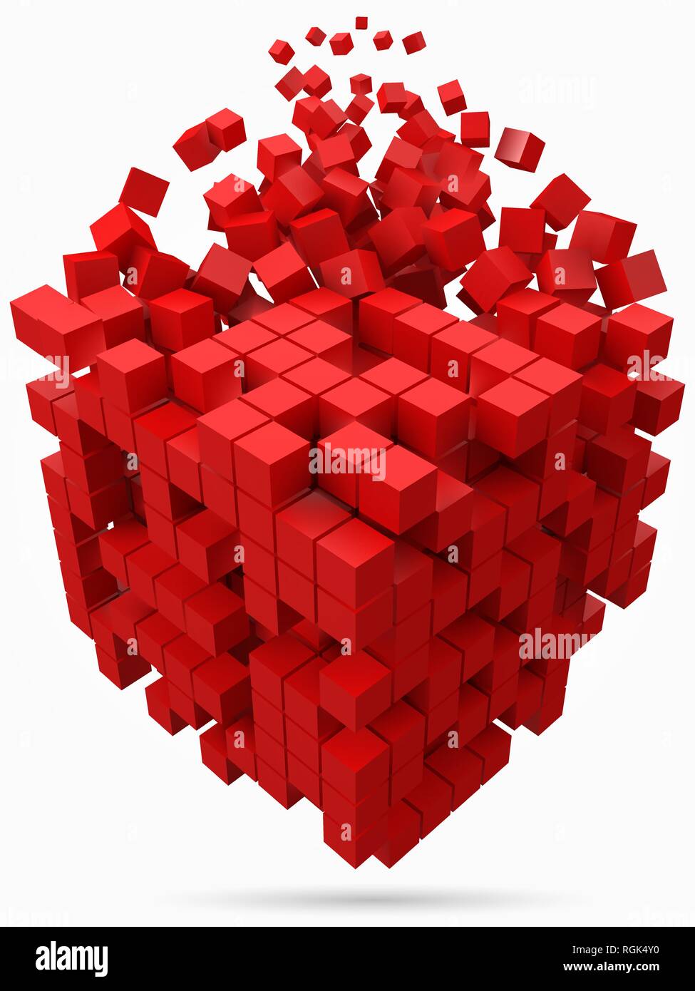 Seamless pattern with three-dimensional cubes. Abstract mosaic of white ...