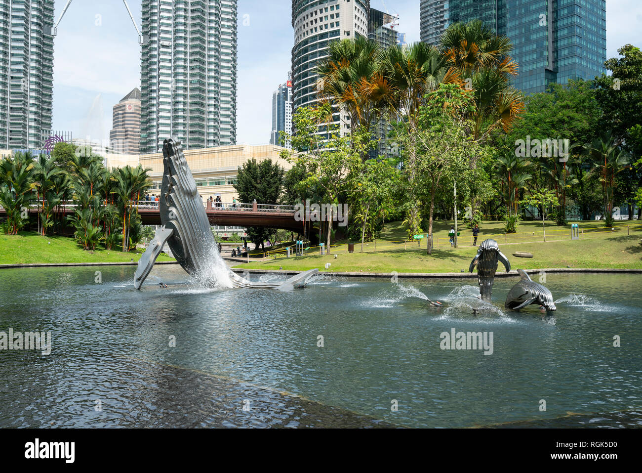 the lake in the KLCC park in Kuala Lumpur, Malaysia Stock Photo - Alamy