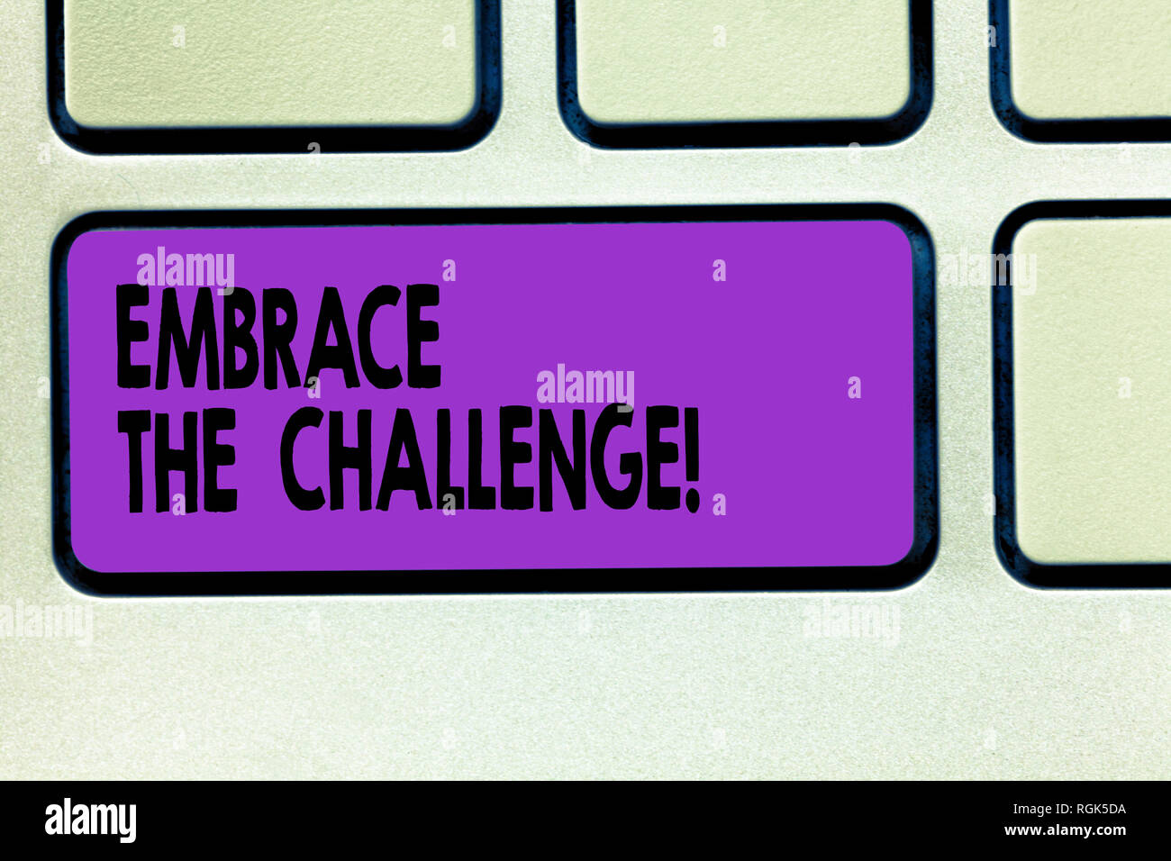 Word writing text Embrace The Challenge. Business concept for Face any ...