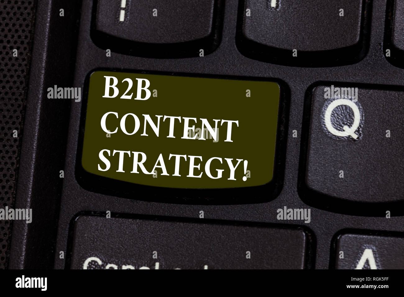 Handwriting text B2B Content Strategy. Concept meaning Distributing ...