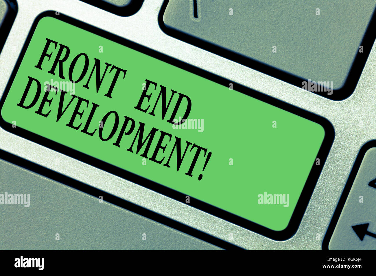 Handwriting text writing Front End Development. Concept meaning Altering data to graphical ...