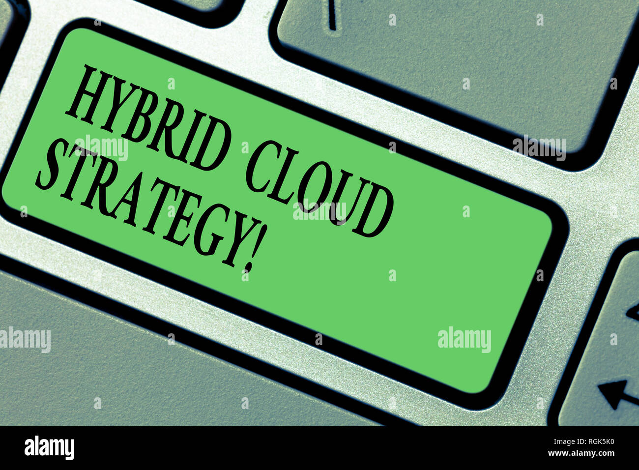Handwriting Text Writing Hybrid Cloud Strategy Concept Meaning Cloud