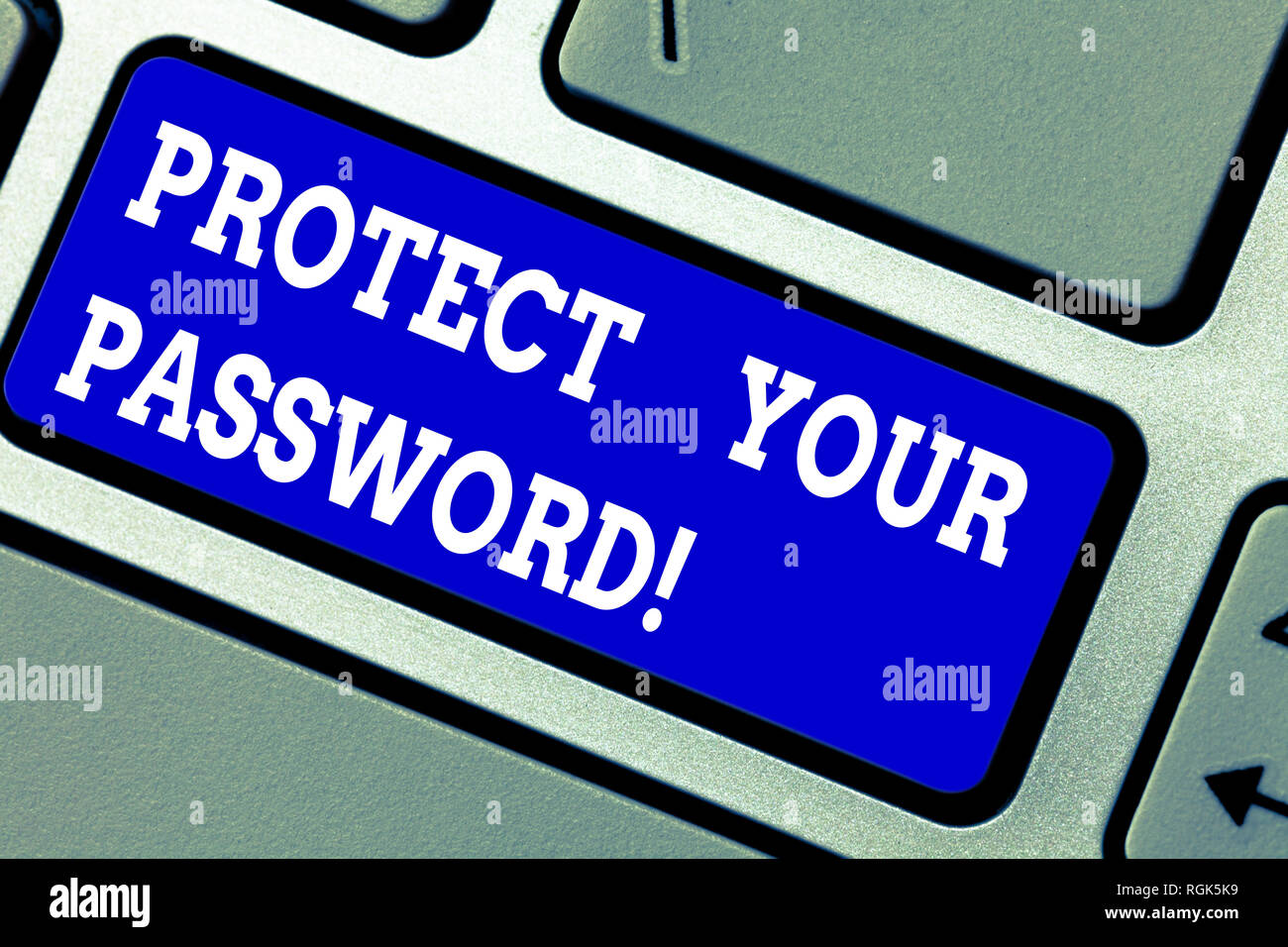 Handwriting Text Writing Protect Your Password Concept Meaning Protects Information Accessible