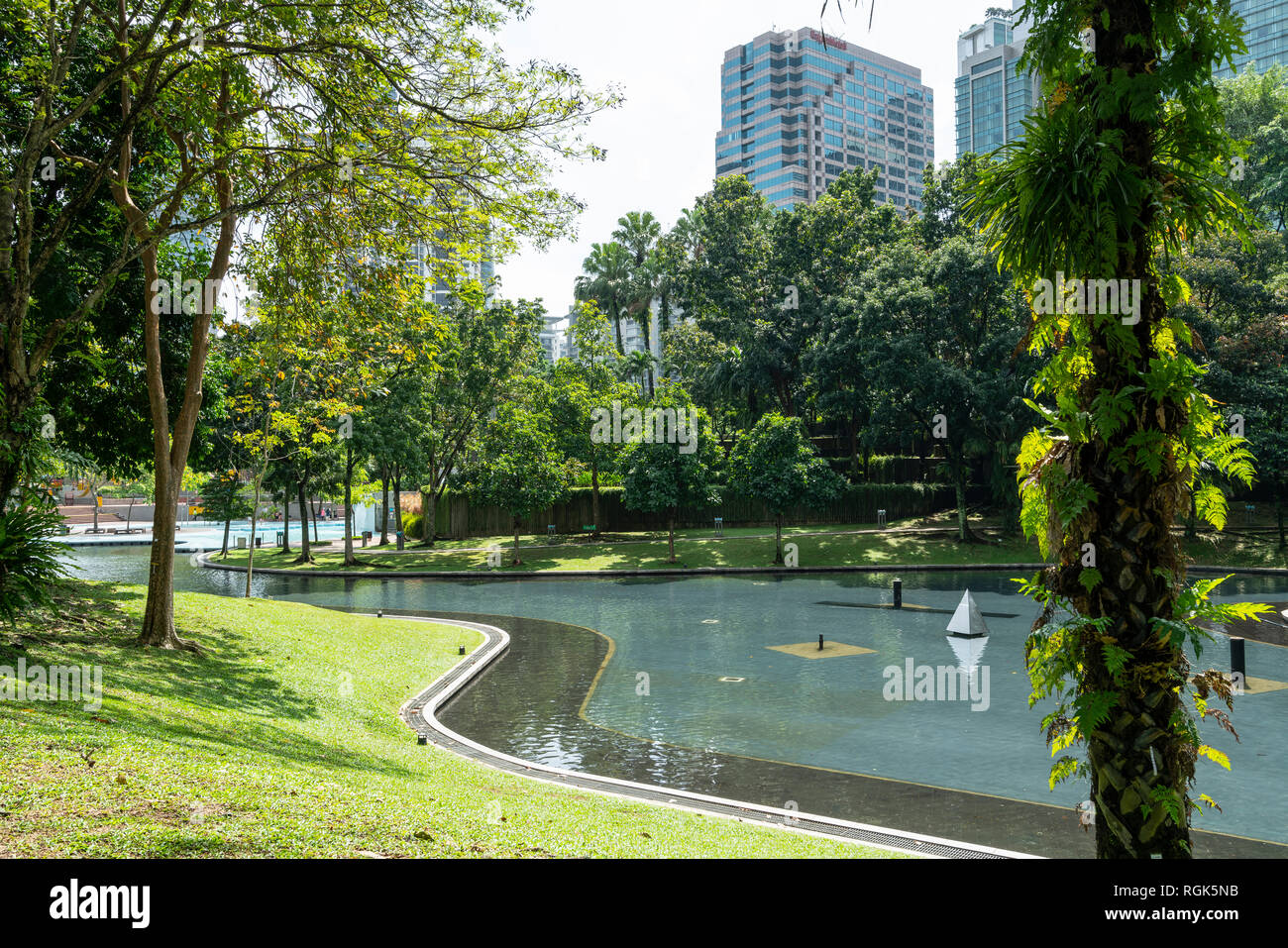the lake in the KLCC park in Kuala Lumpur, Malaysia Stock Photo - Alamy
